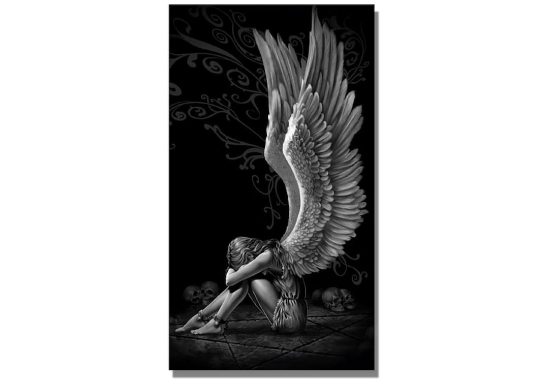 Angel Canvas, Gothic Angel Wall Art, Gothic, Angel Prints, Gothic Home ...