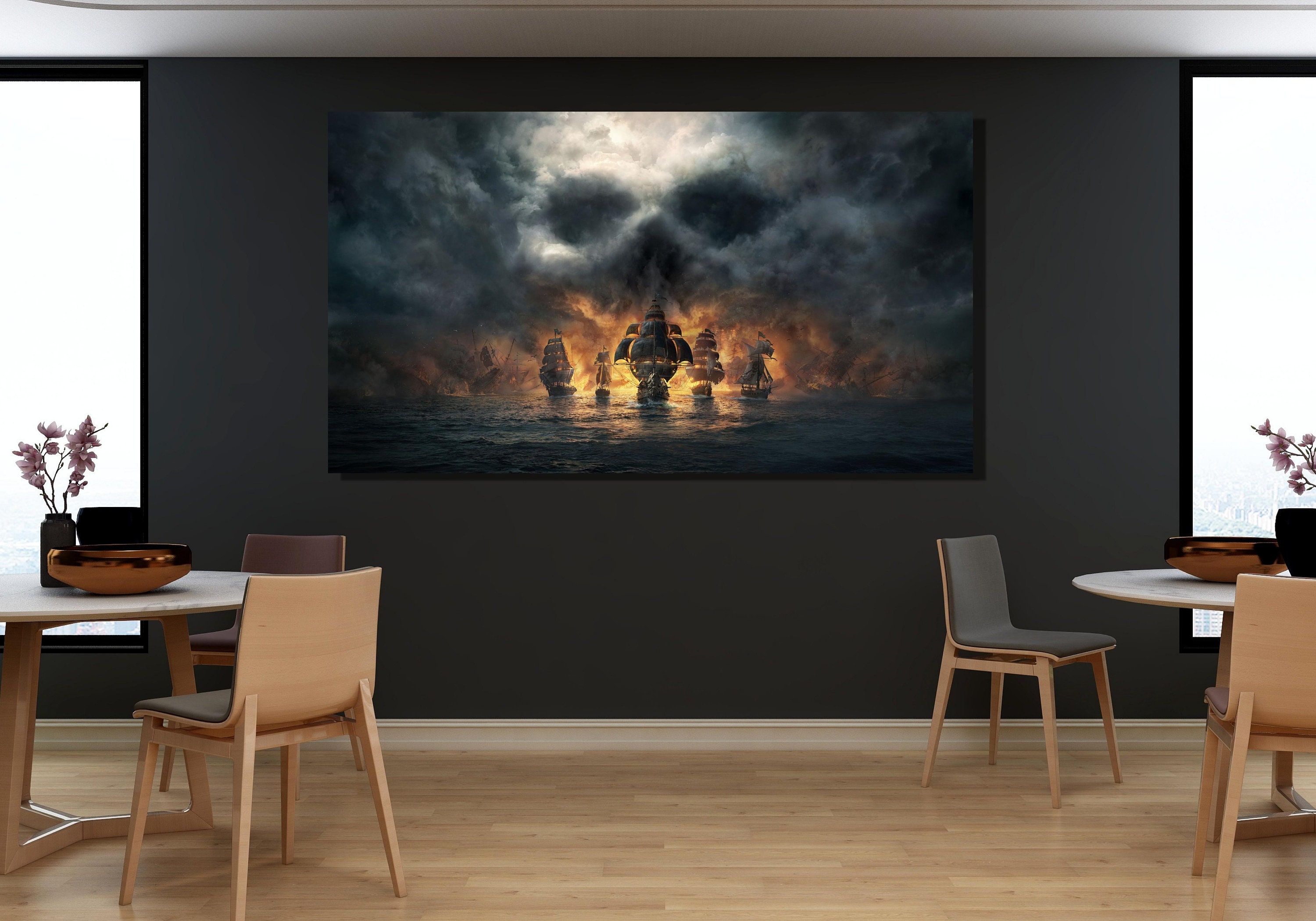 Pirate Ship Canvas Print, Pirate Ship Perfect Painting, Pirate Ship ...