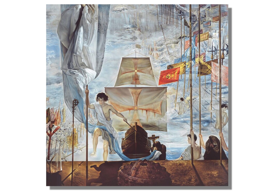 Salvador Dali "christopher Columbus' Discovery of America" Canvas Print ...