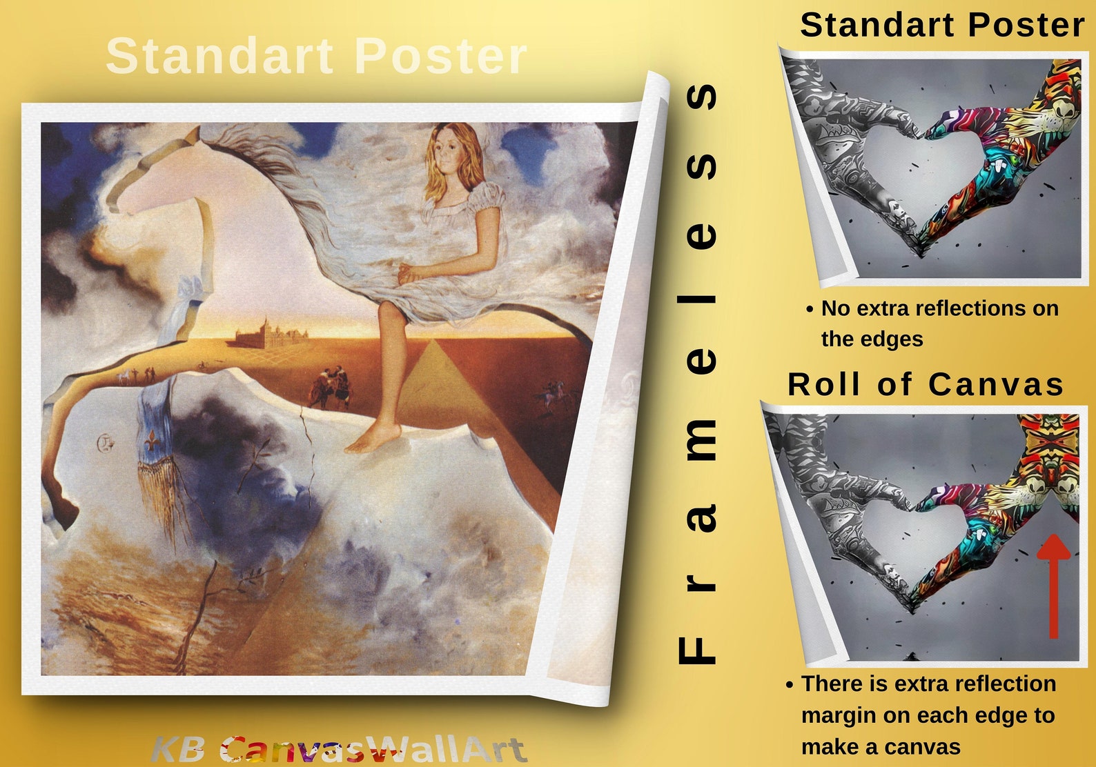 Salvador Dali equestrian Portrait of Carmen Bordiu-franco Canvas Print ...