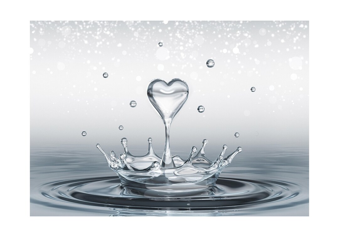 Drop Heart Canvas Prints, Drop Heart Canvas Poster, Drop Heart Art ...