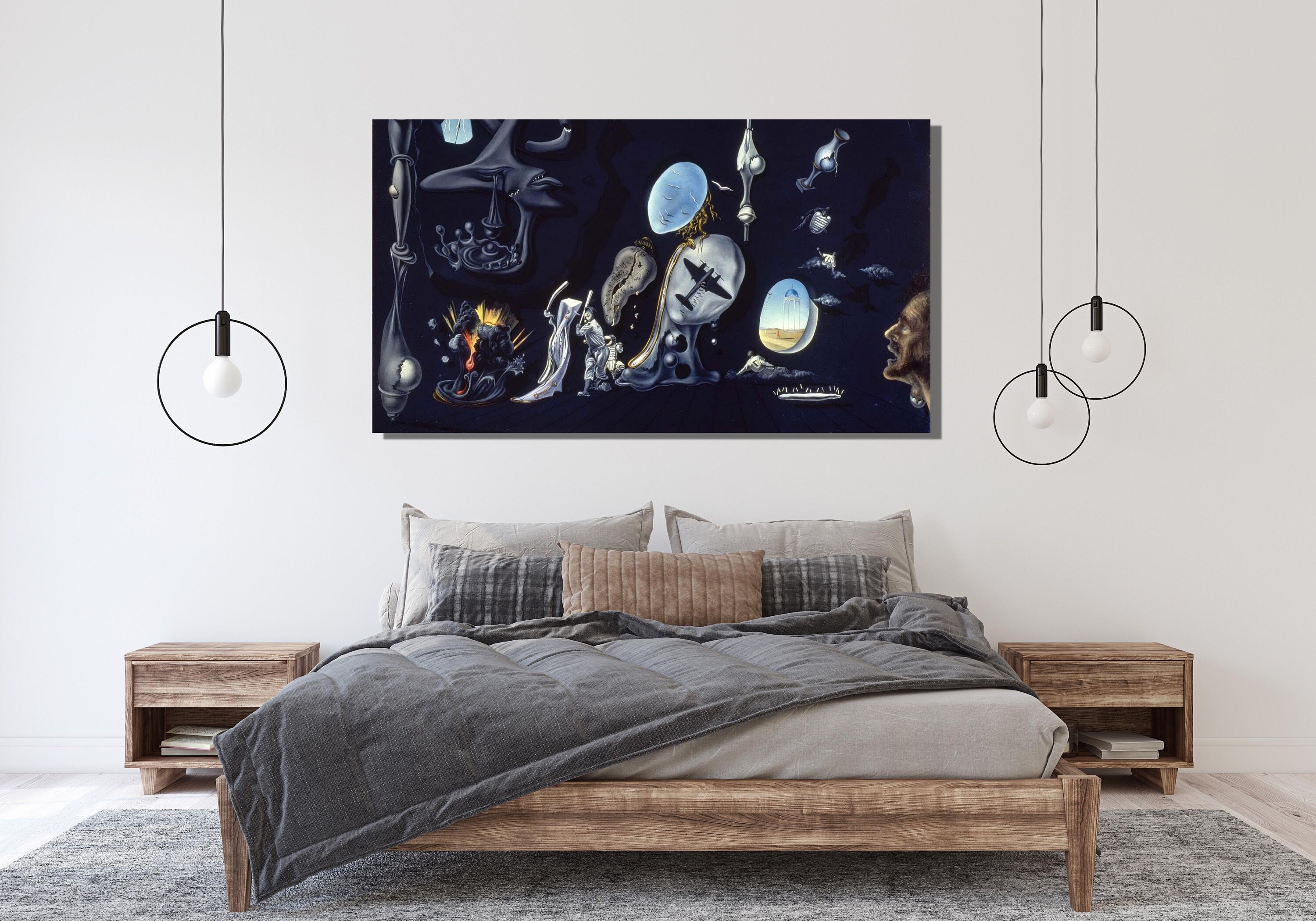 Salvador Dali melancholy, Atomic Uranic Idyll 1945 Canvas Print ...