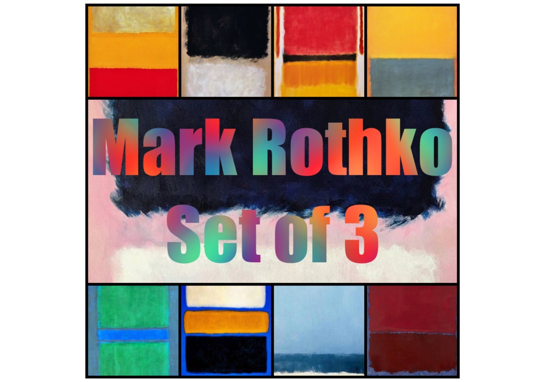 Mark Rothko (set of 3) Canvas Prints, Set of 3 Panels, Mark Rothko (set ...