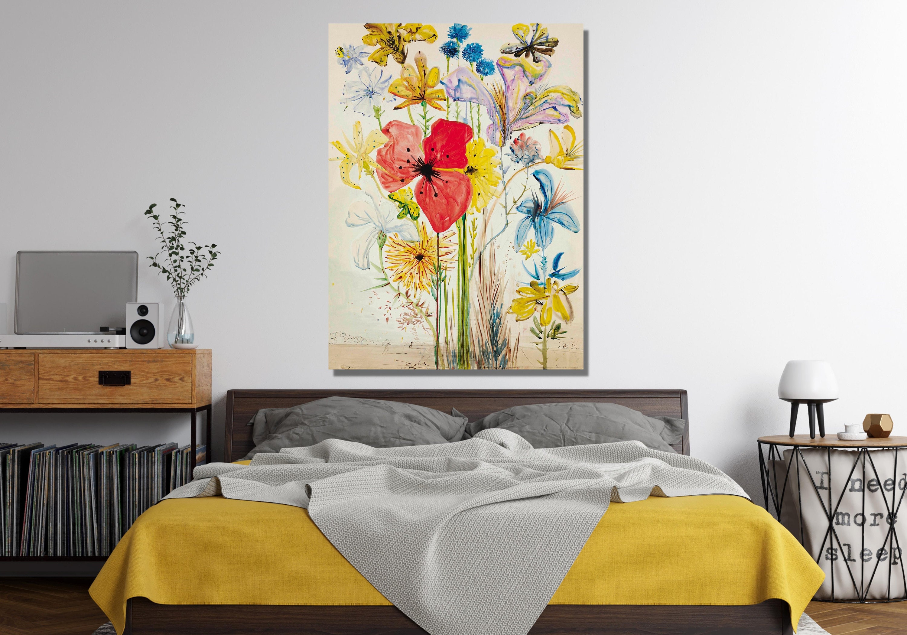Salvador Dali Flowers Print Salvador Dali Wall Art Salvador - Etsy