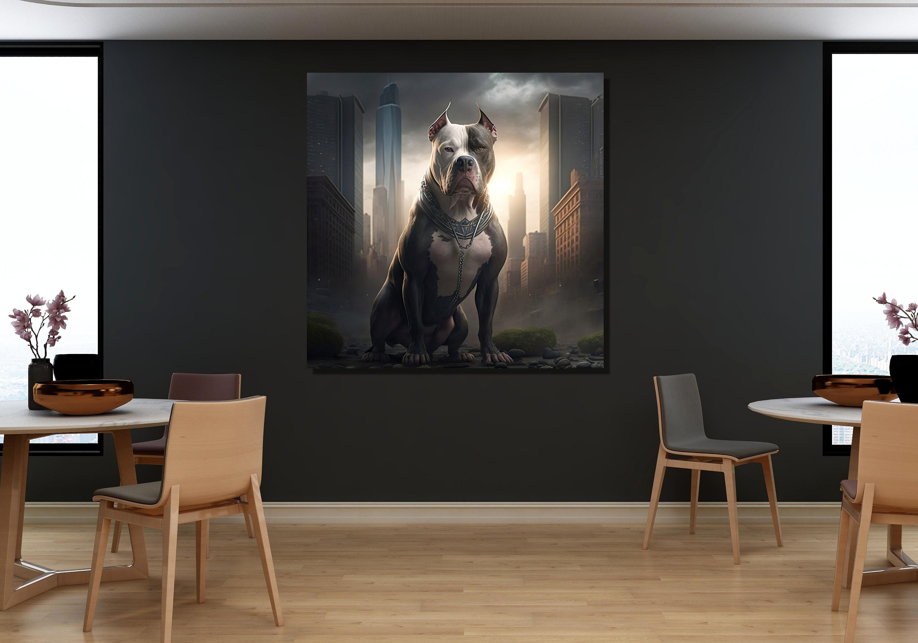 Perfect Bully Dog Picture Bully Dog Canvas Wall Art Bully - Etsy