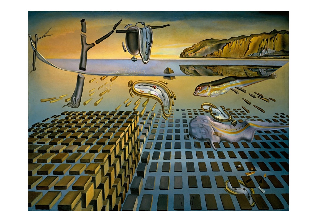 Salvador Dali (fragmentation of the Continuity of Time) Canvas Prints ...