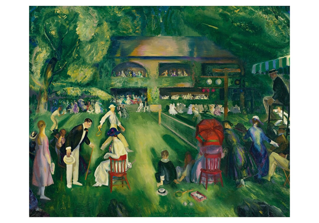 George Bellows (tennis at Newport) Canvas Painting, George Bellows ...