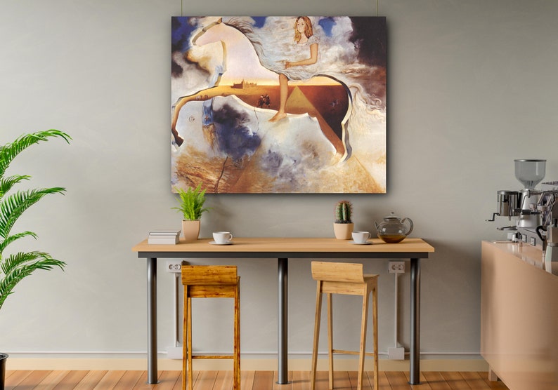 Salvador Dali (equestrian Portrait of Carmen Bordiu-franco) Canvas ...