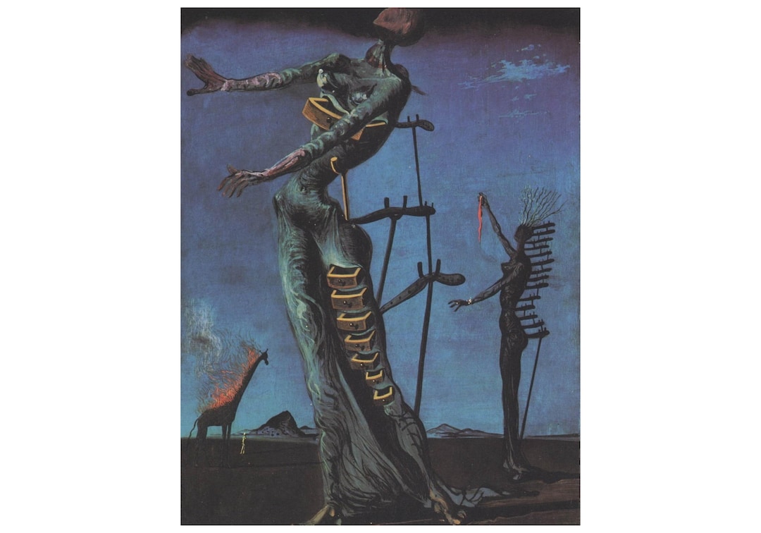 Salvador Dali (the Burning Giraffe) Print, Salvador Dali (the Burning ...