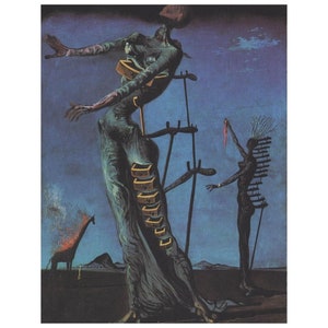 Salvador Dali (the Burning Giraffe) Print, Salvador Dali (the Burning ...