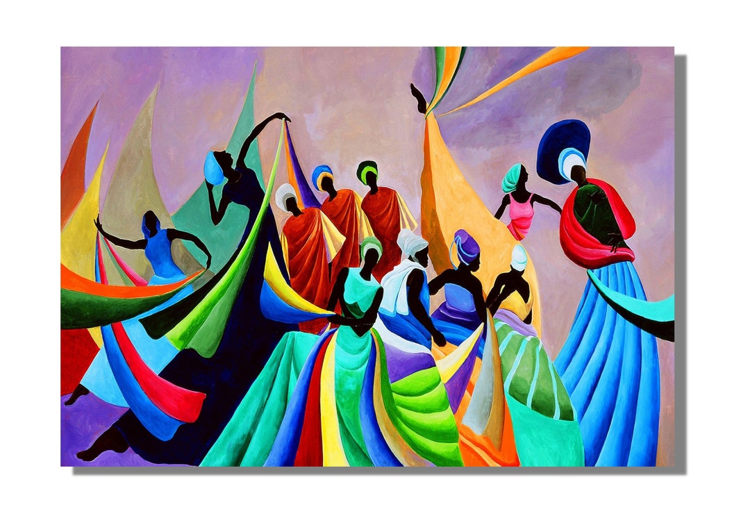 Dancing Africans, Dance and Africa, African Group Paintings, African ...