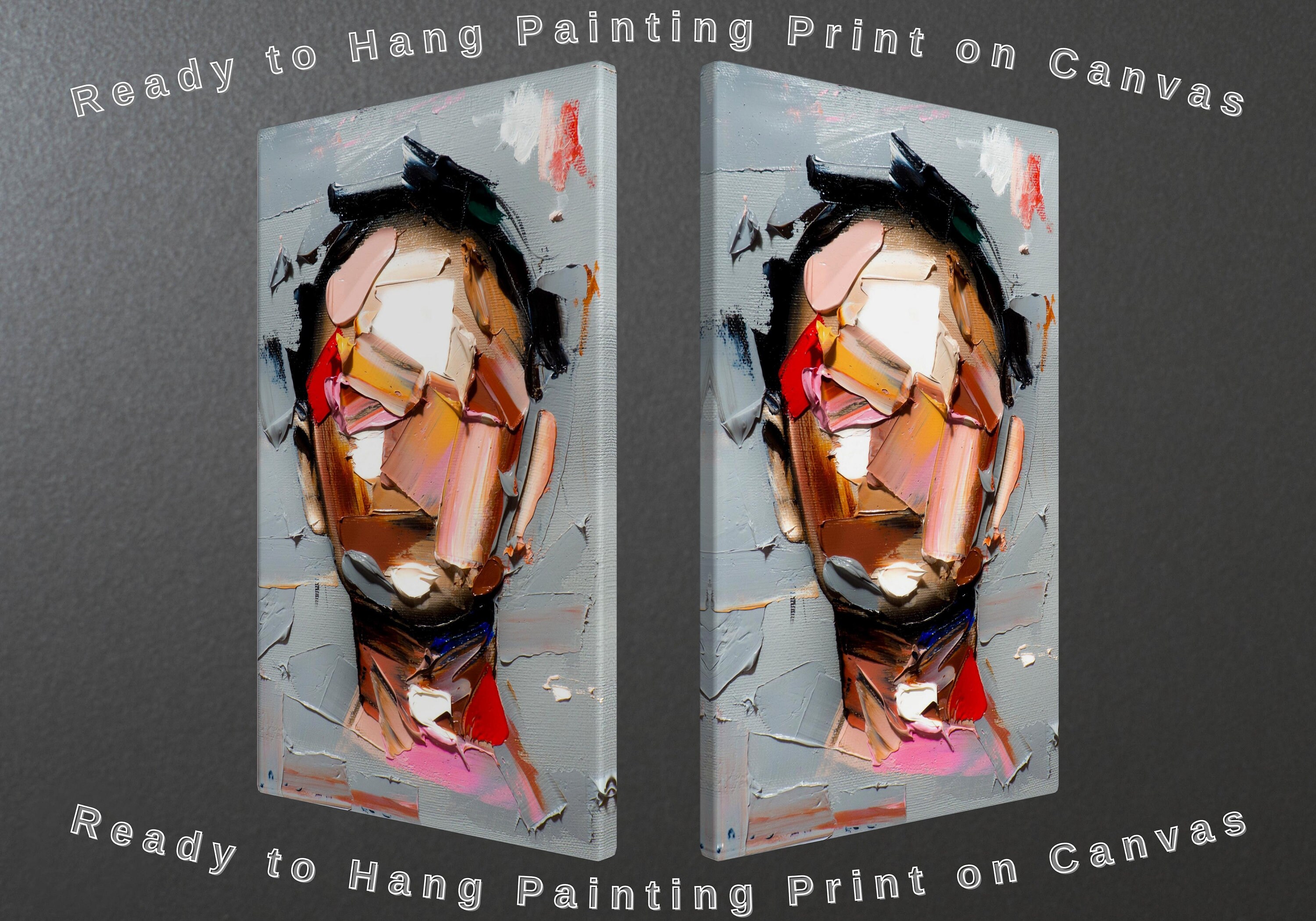 Abstract Colorful Face Canvas Art, Abstract Colorful Face Print ...