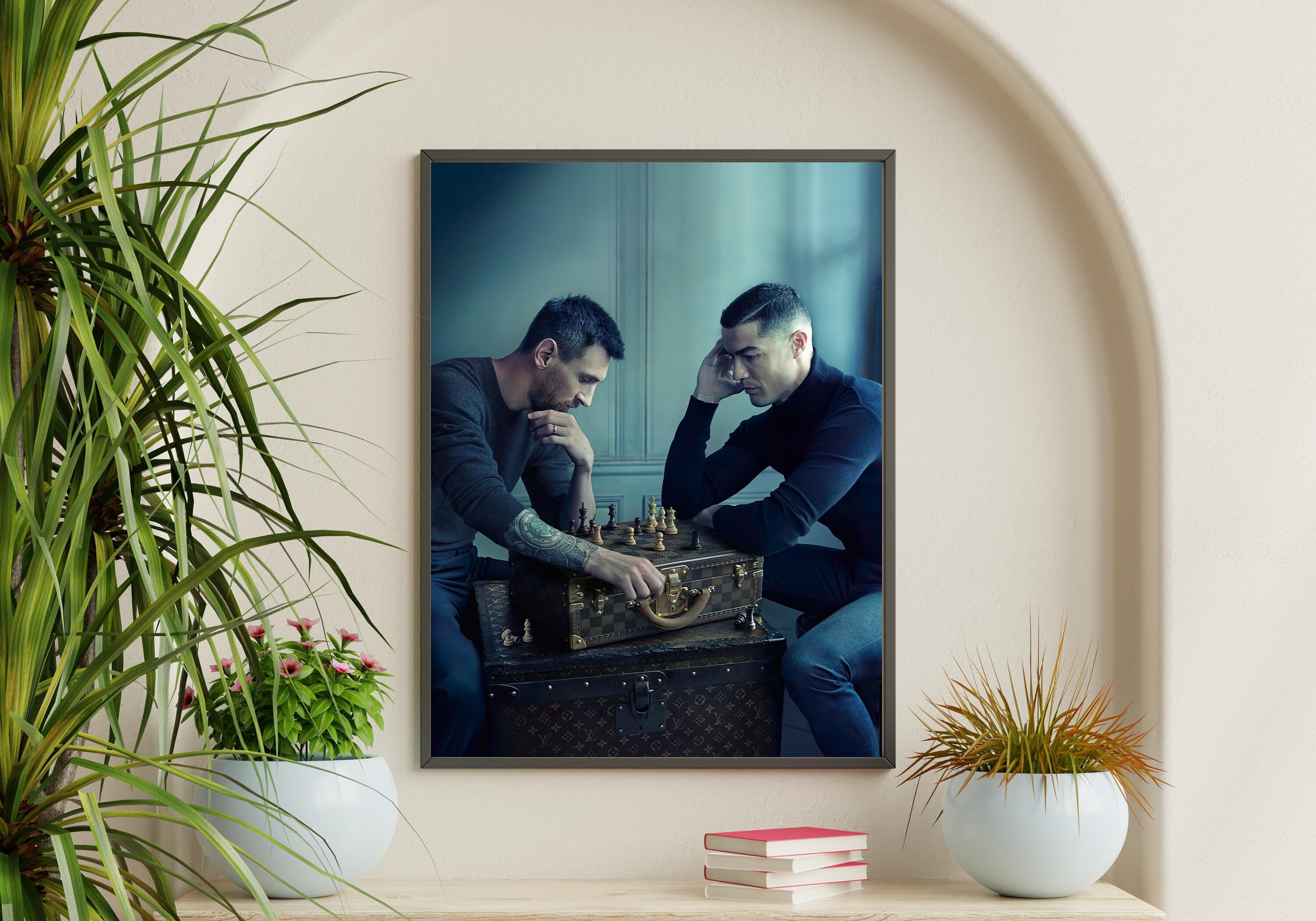 Messi Ronaldo Chess Poster Lionel Messi Ronaldo Chess - Etsy Canada