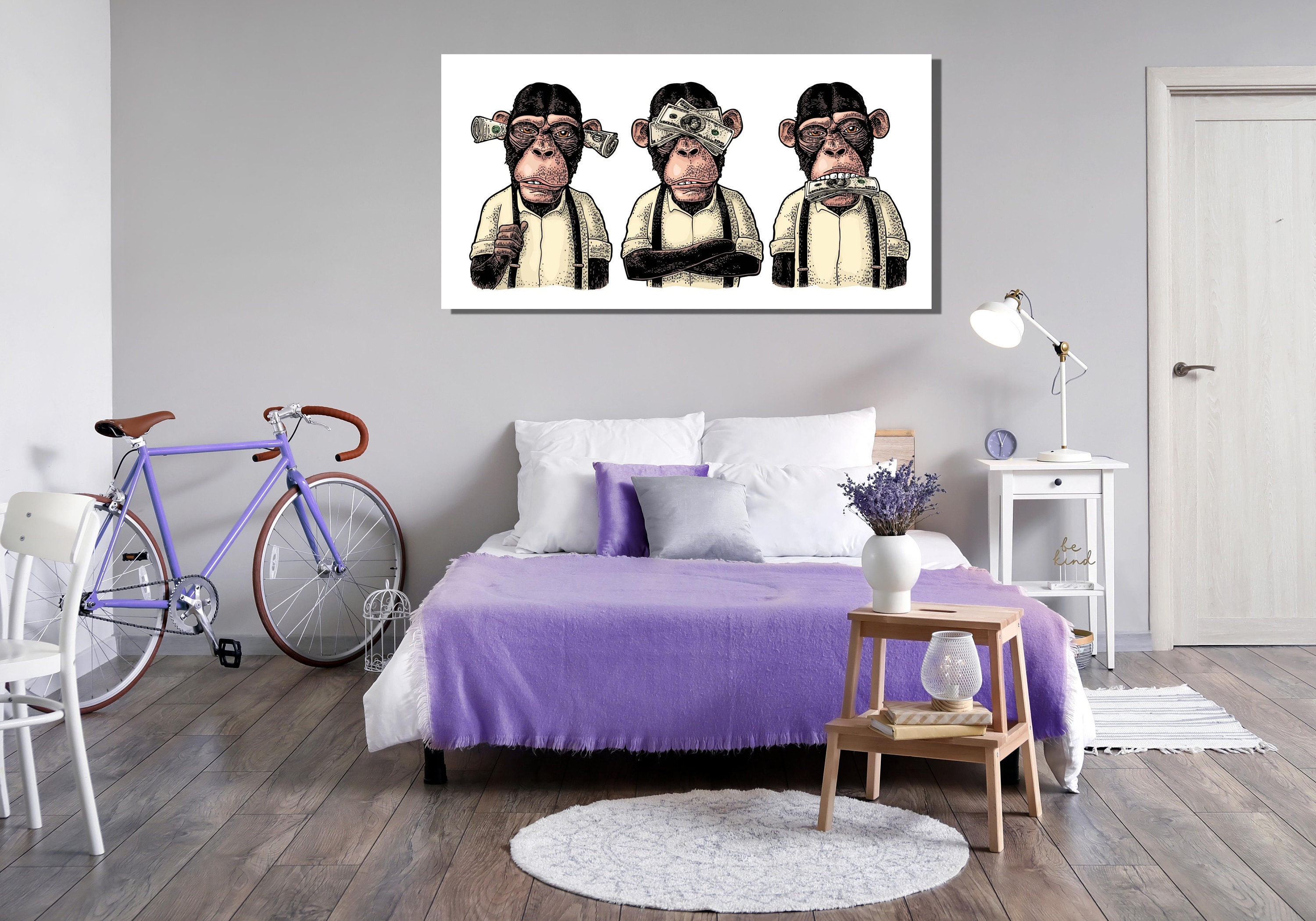 Three Wise Monkeys Not See Not Hear Not Speak, Three Wise Monkeys Painting, Three Wise Monkeys ...