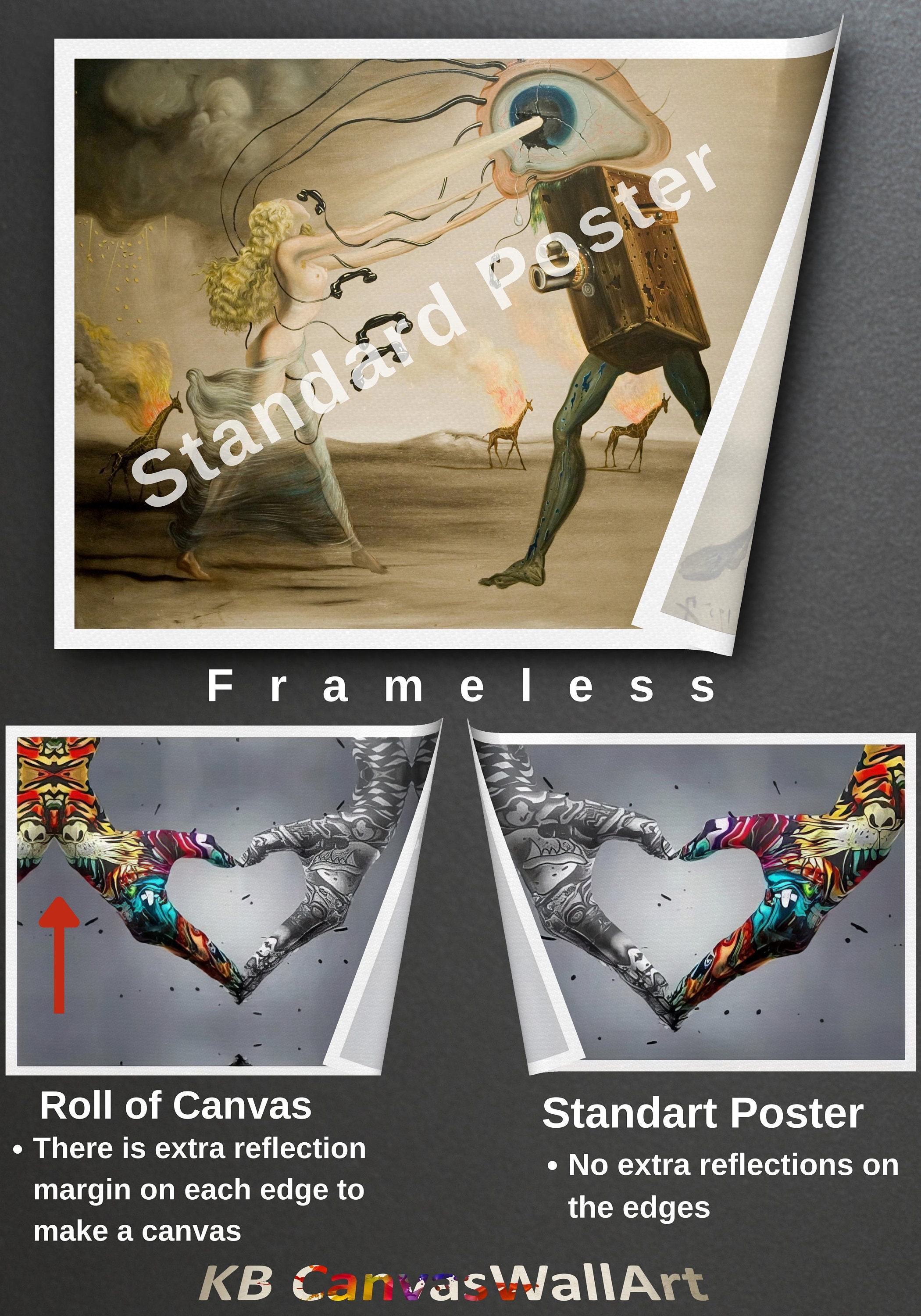 Salvador Dali modern Rhapsody 1957 Canvas Painting, Salvador Dali ...