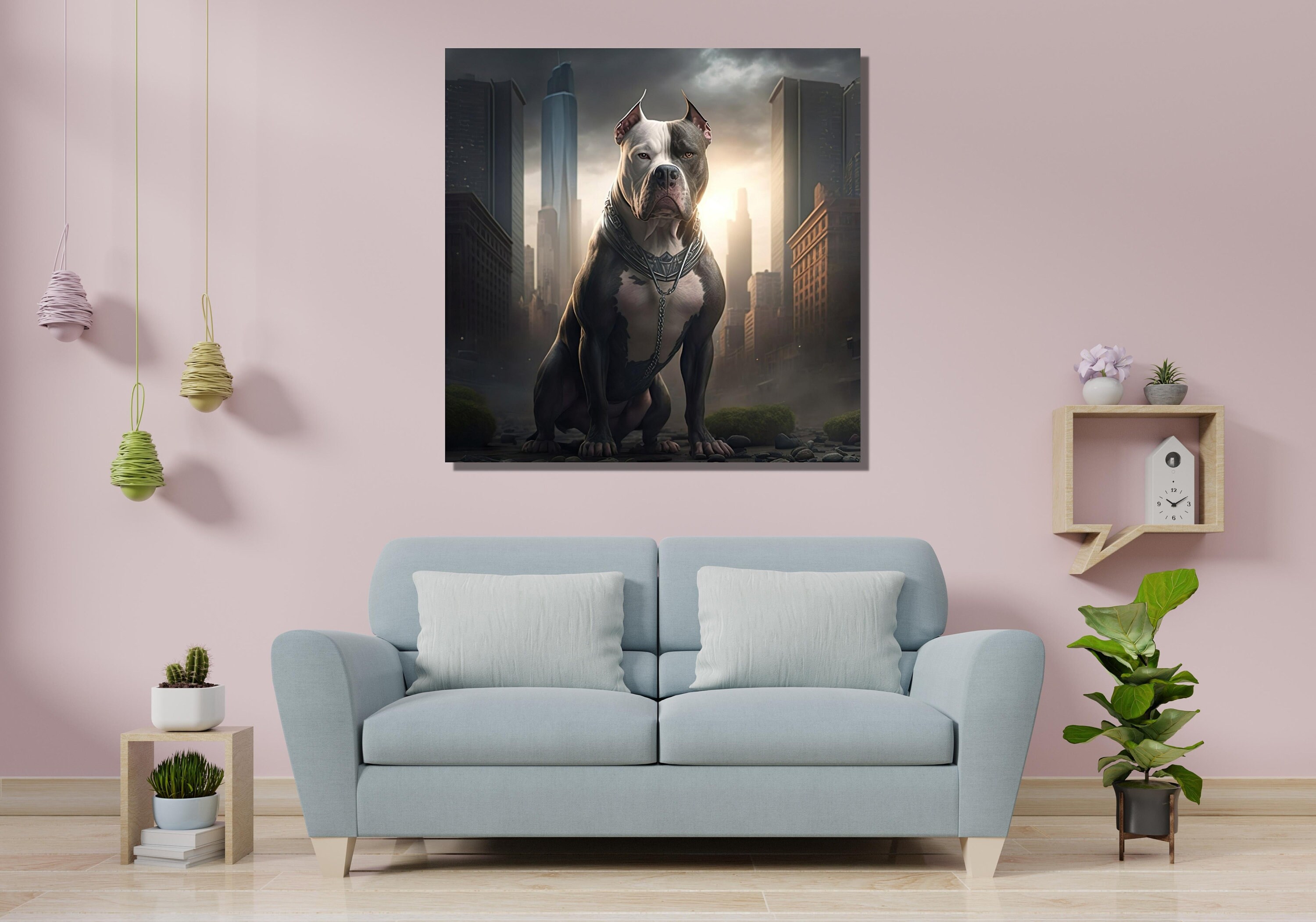 Perfect Bully Dog Picture Bully Dog Canvas Wall Art Bully - Etsy