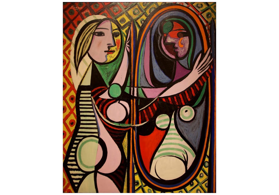 Pablo Picasso (girl Before a Mirror)) Canvas Paintings, Picasso Canvas ...