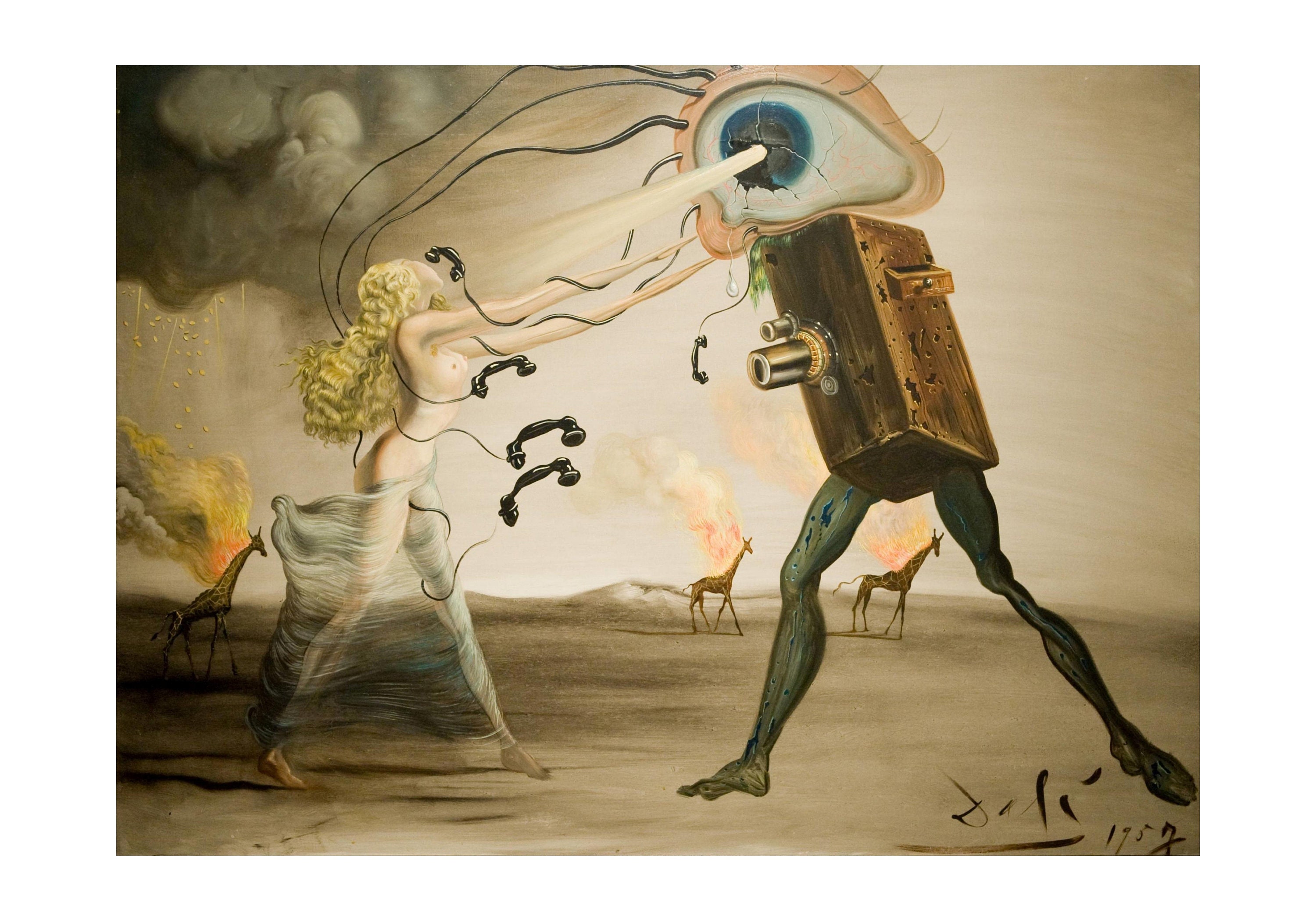Salvador Dali modern Rhapsody 1957 Canvas Painting, Salvador Dali ...