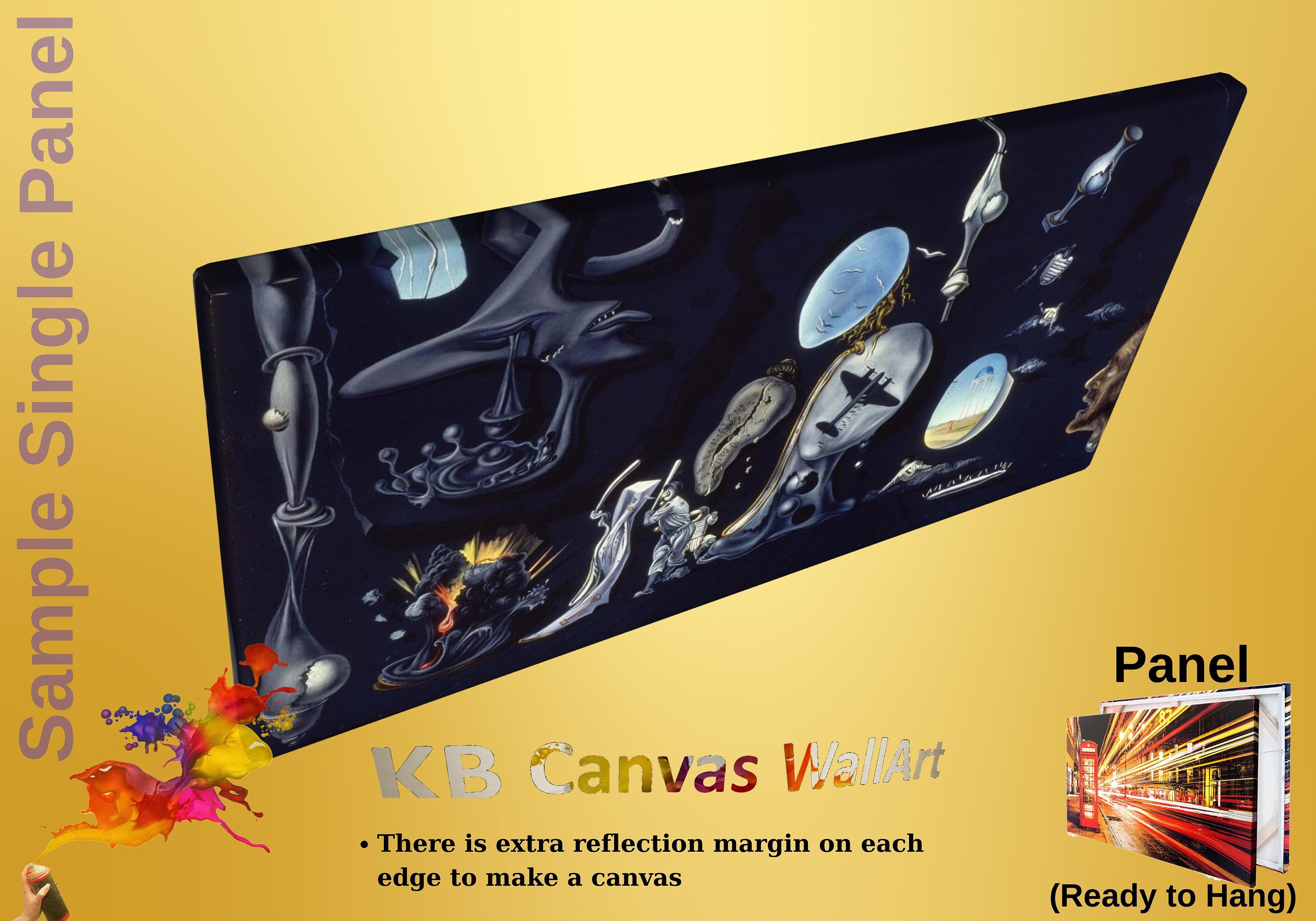 Salvador Dali melancholy, Atomic Uranic Idyll 1945 Canvas Print ...