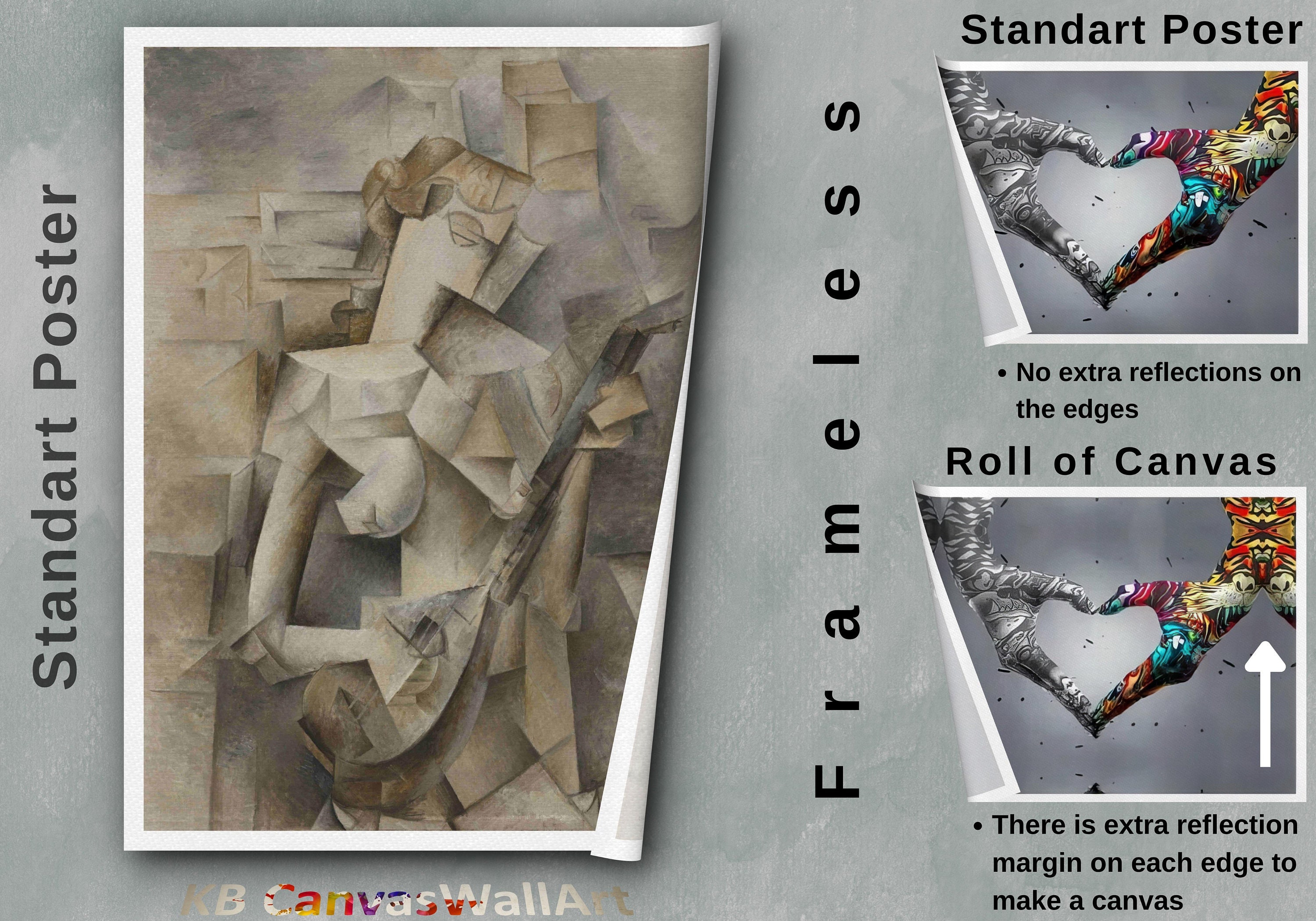 Pablo Picasso mandolin Girl Canvas Print, Pablo Picasso mandolin Girl ...