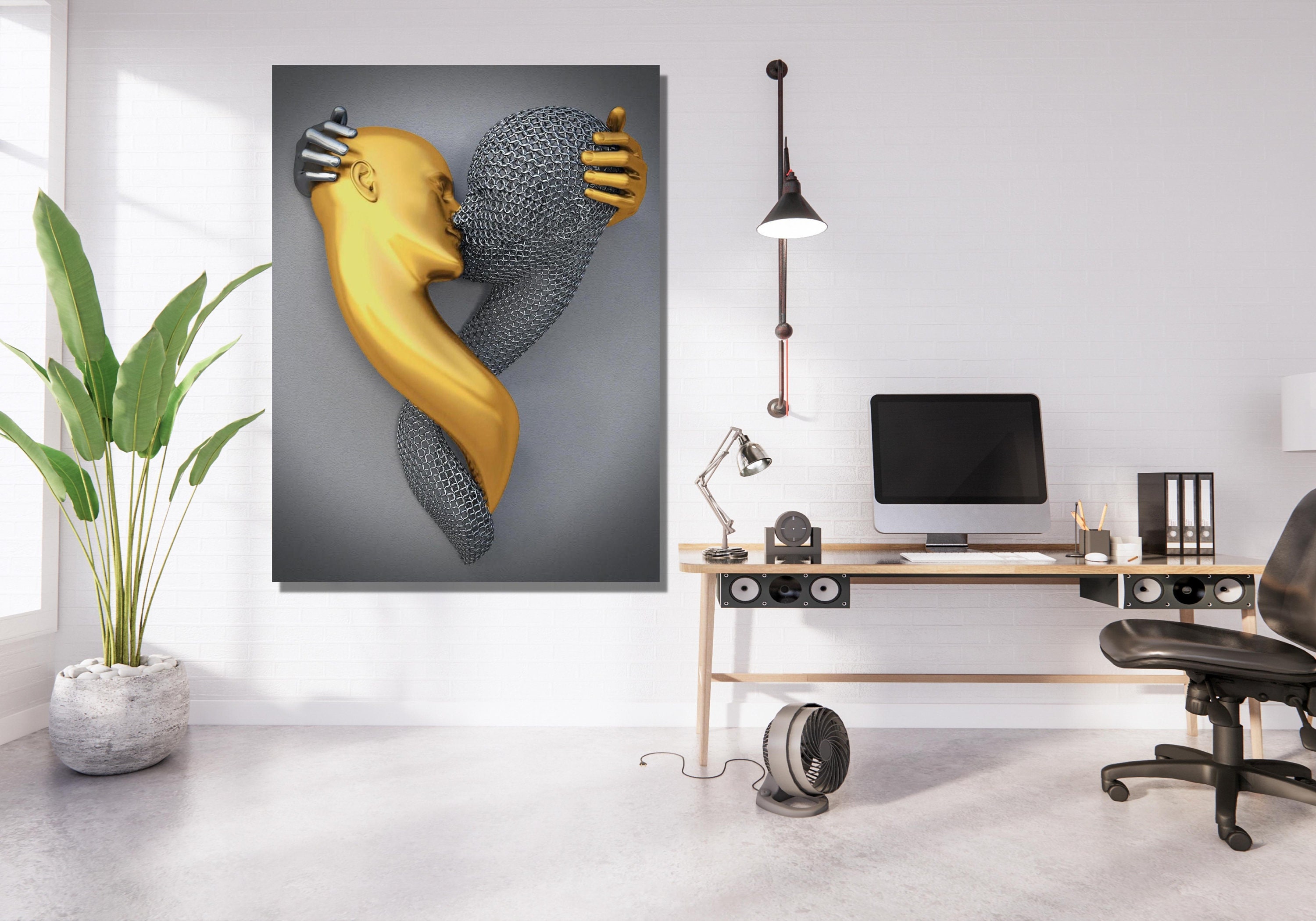 Silver Gold Painting, Silver Gold Poster, Silver Gold Canvas, Silver ...
