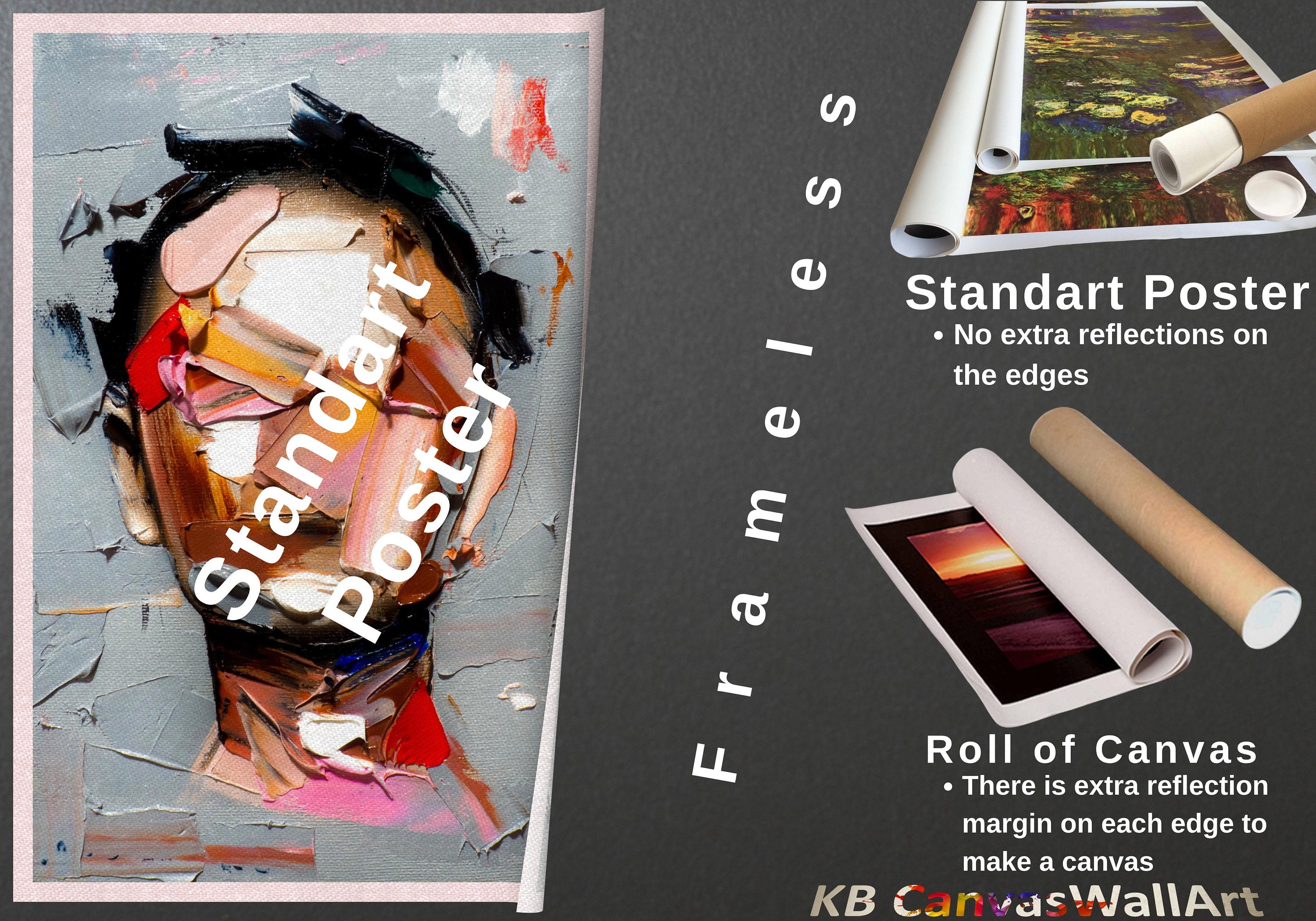 Abstract Colorful Face Canvas Art, Abstract Colorful Face Print ...