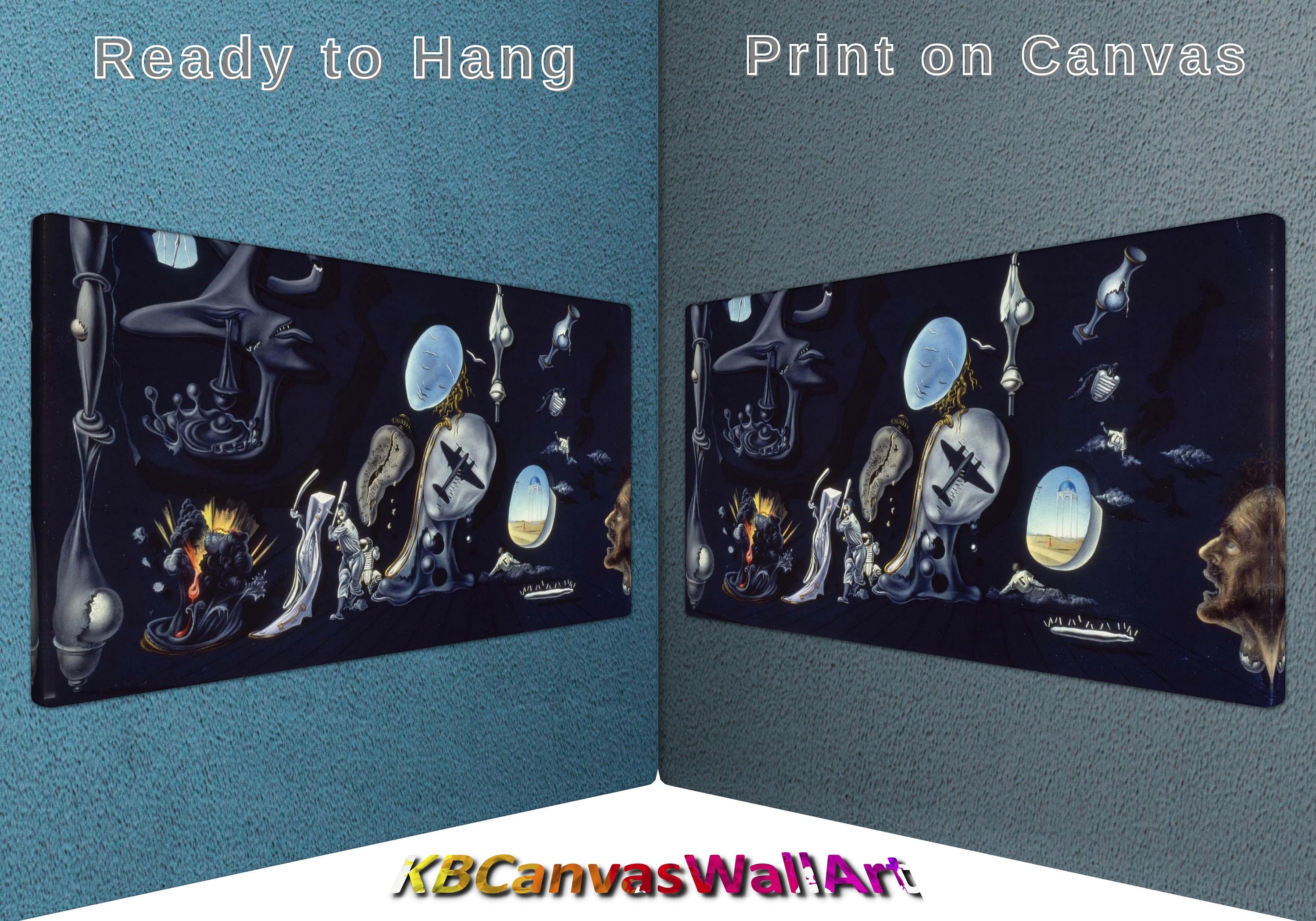 Salvador Dali melancholy, Atomic Uranic Idyll 1945 Canvas Print ...