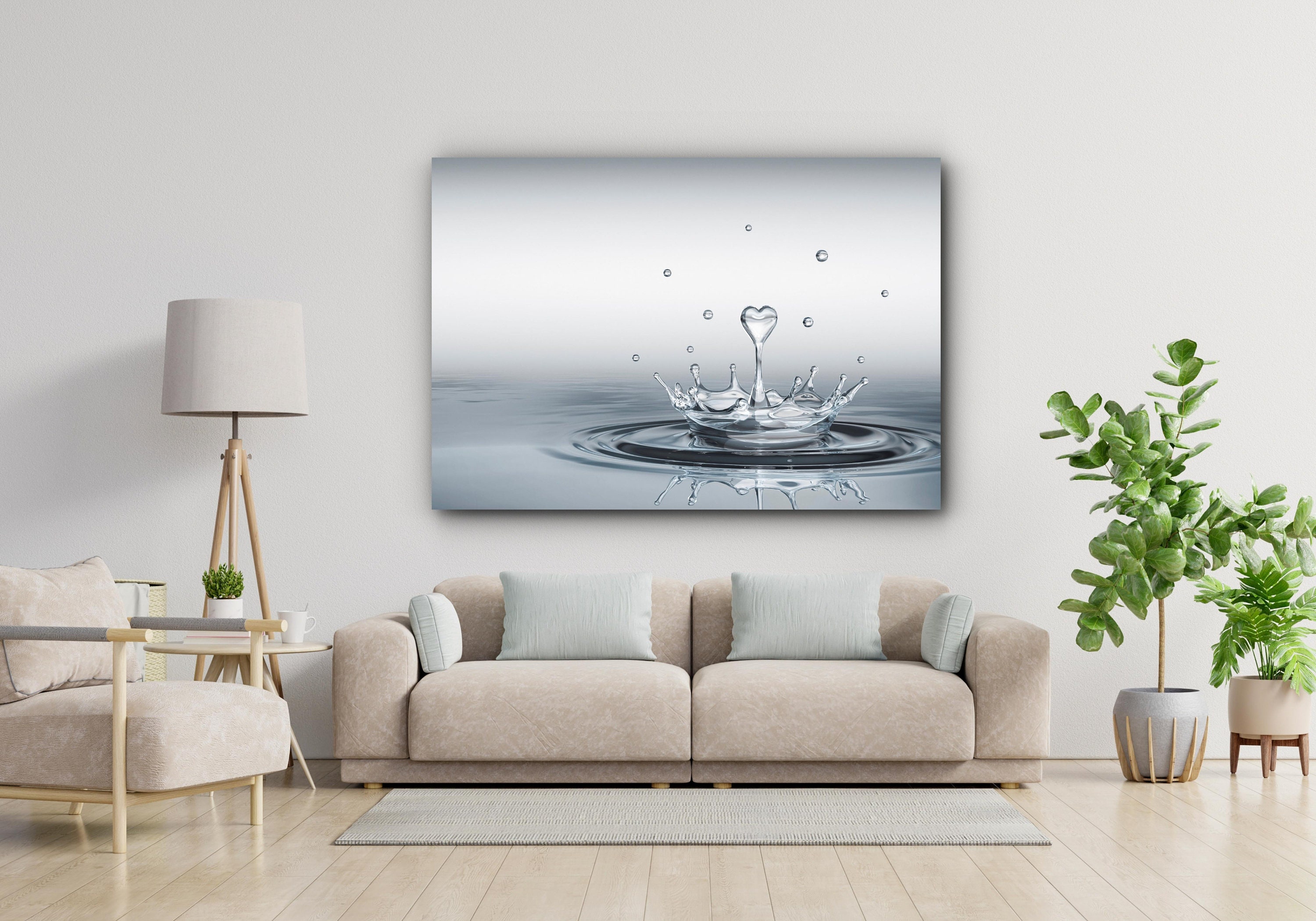 Drop Heart Canvas Poster, Drop Heart Art, Home Decor, Drop Heart Canvas ...