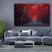 Landscape (red Forest) Canvas Painting, Landscape (red Forest) Canvas ...