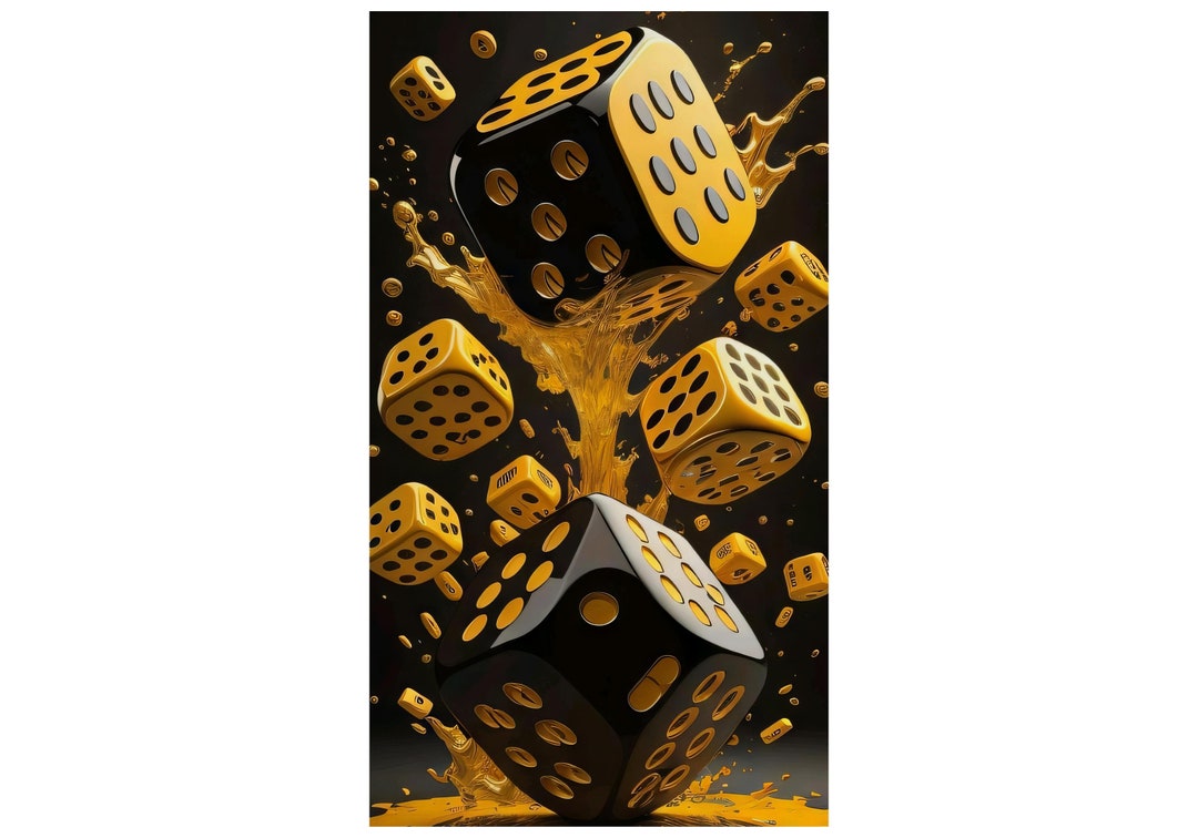 Dice (try Your Luck) Gift Canvas Poster || Dice Perfect Canvas ...