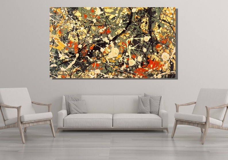 Jackson Pollock Art, Jackson Pollock Canvas Modern Abstract Printing ...