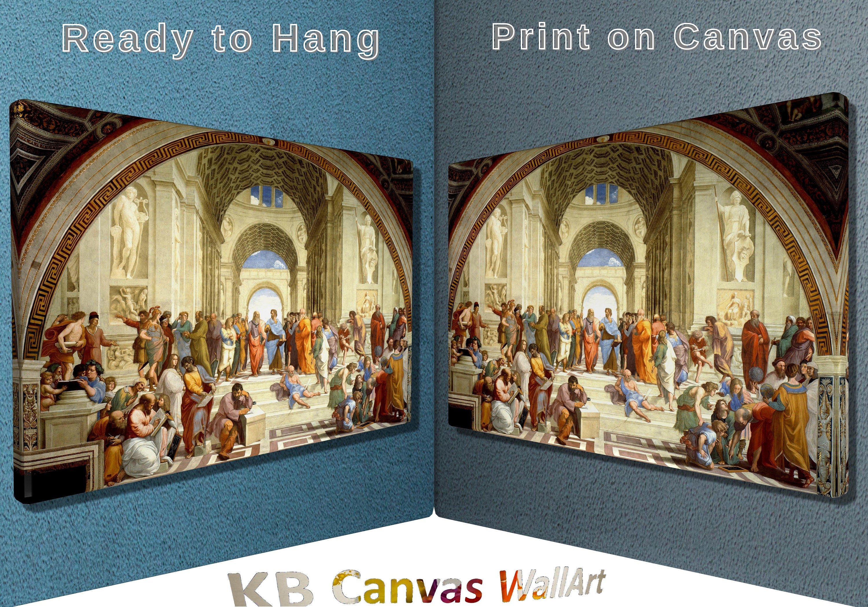 The School of Athens, Plato & Aristotle, Raphael Masterpiece Canvas ...
