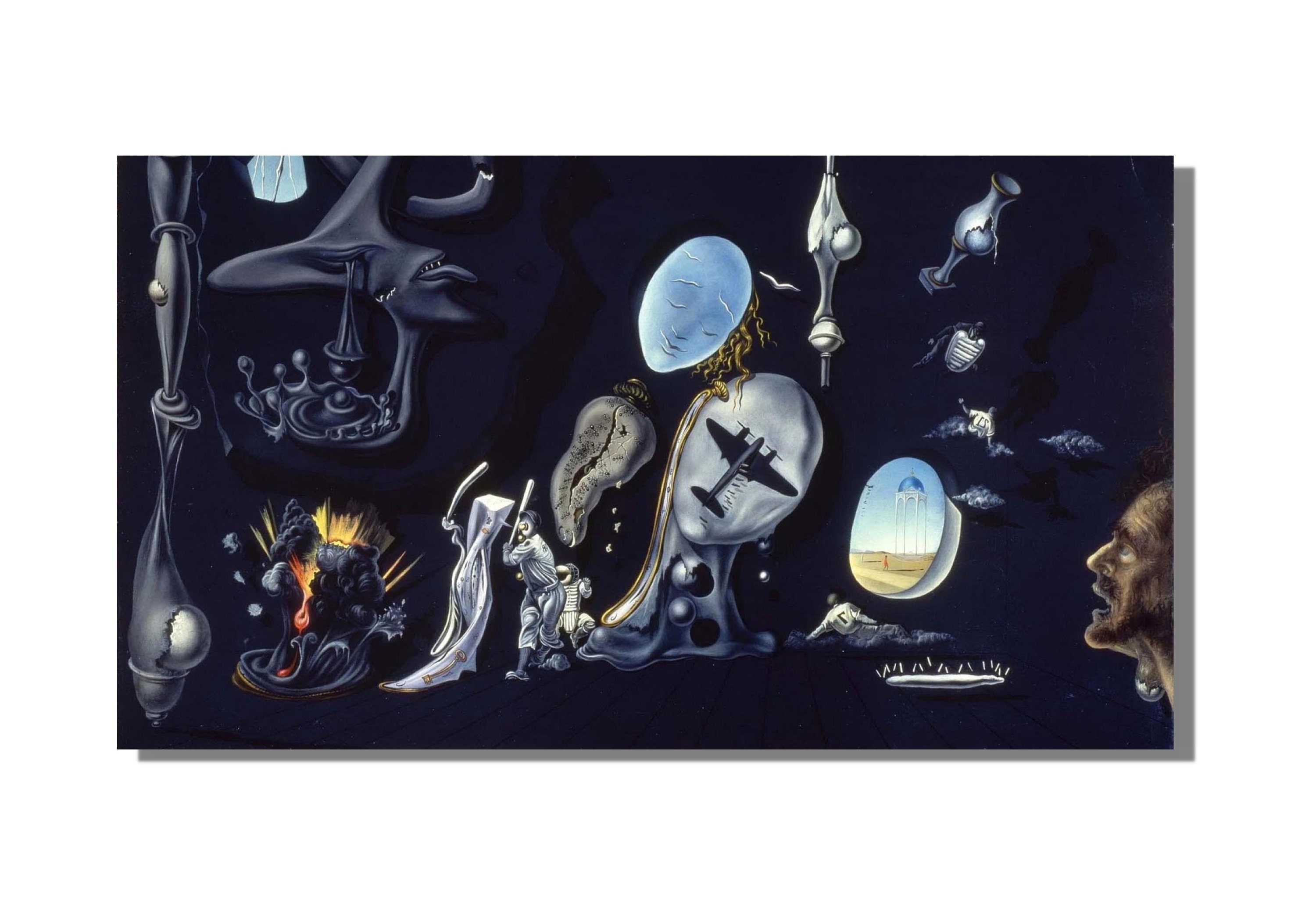 Salvador Dali melancholy, Atomic Uranic Idyll 1945 Canvas Print ...