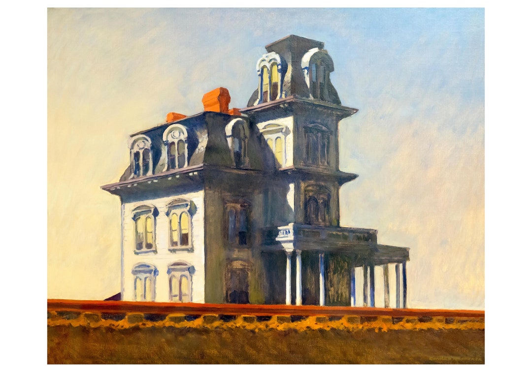 Edward Hopper (house by the Railroad) Canvas Painting, Edward Hopper ...