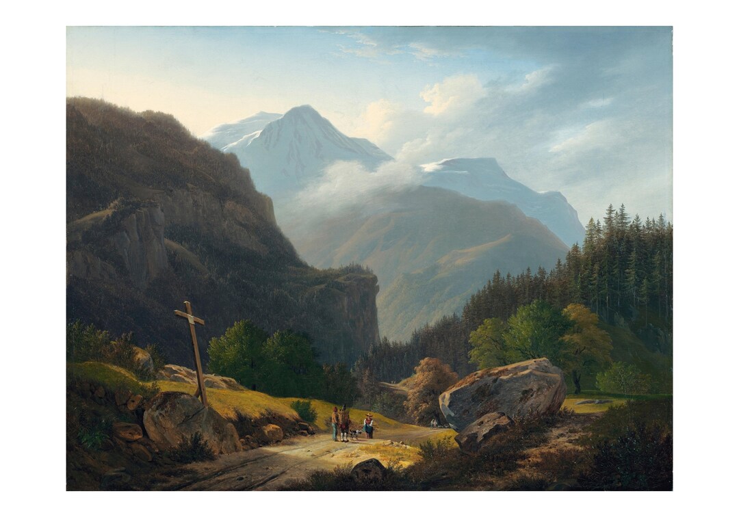 François Diday ( Figures With Mountains) Canvas Prints, François Diday ...