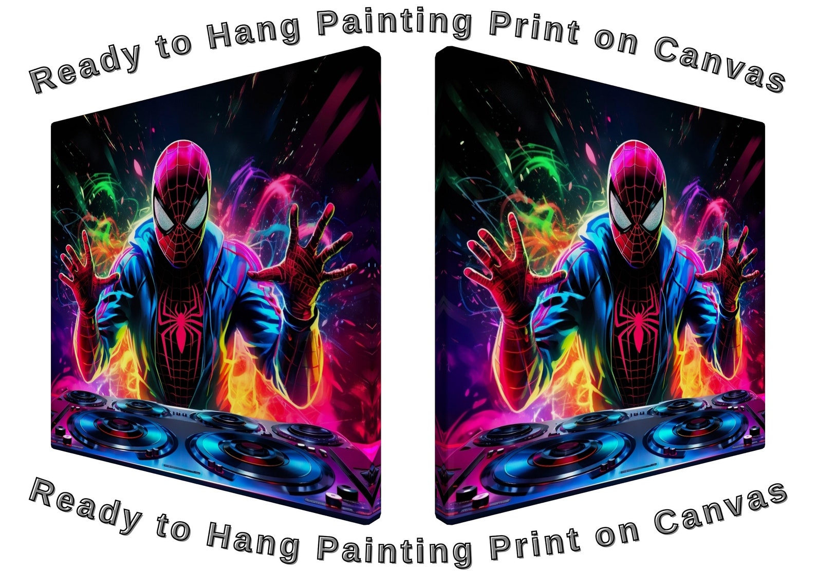 DJ Spiderman Canvas Print, Spiderman Perfect Painting, Spiderman Wall ...