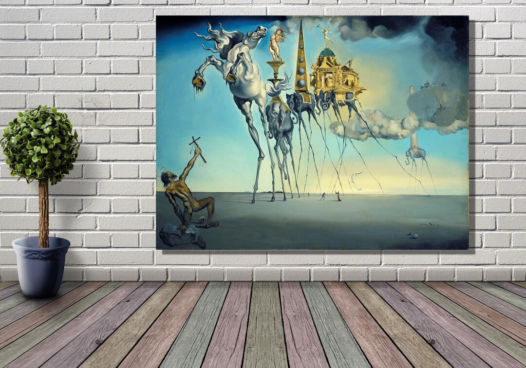 Surrealist Canvas Wall Art Salvador Dali Horse Print - Etsy