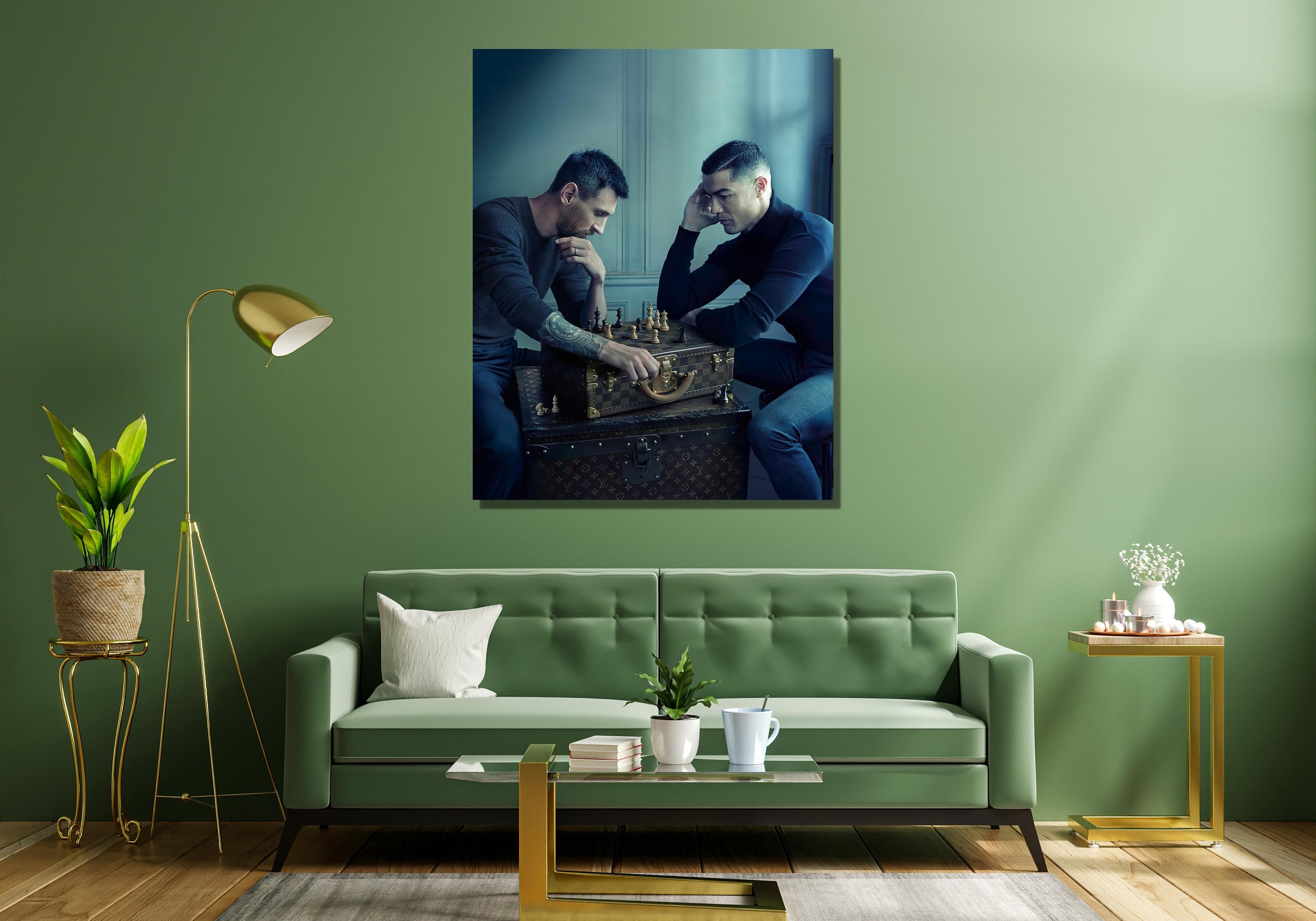 Messi Ronaldo Chess Poster Lionel Messi Ronaldo Chess - Etsy Hong Kong