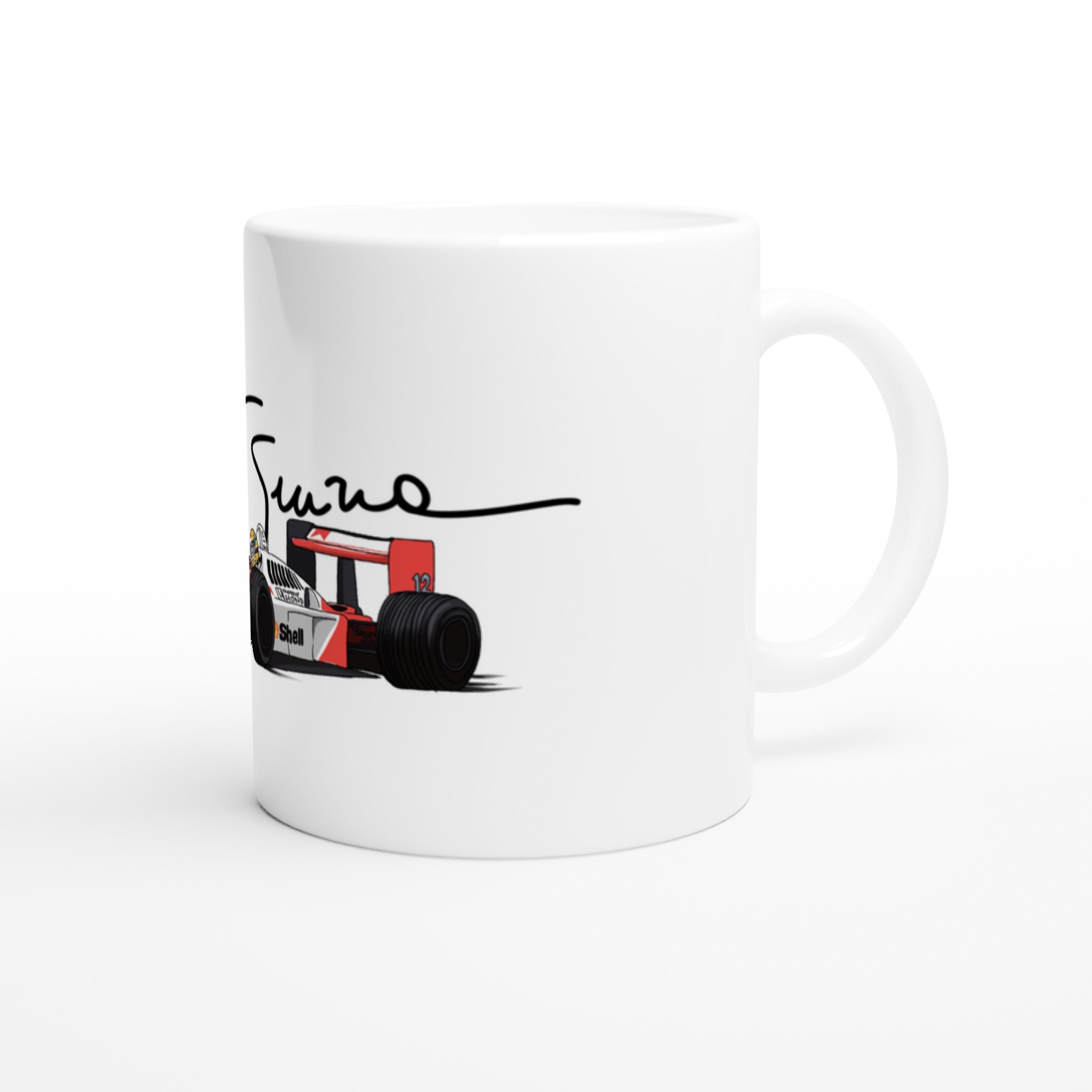 Ayrton Senna / Mclaren / HONDA MP4/4 / Minimalist F1 11oz Mug / Perfect ...