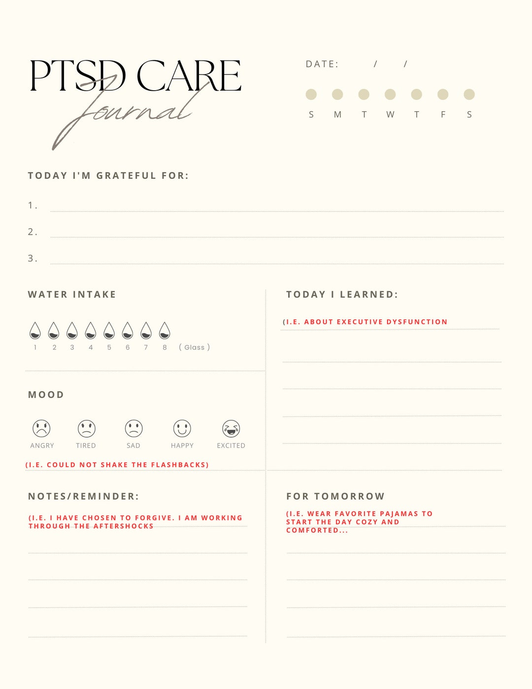 PTSD Journal - Etsy