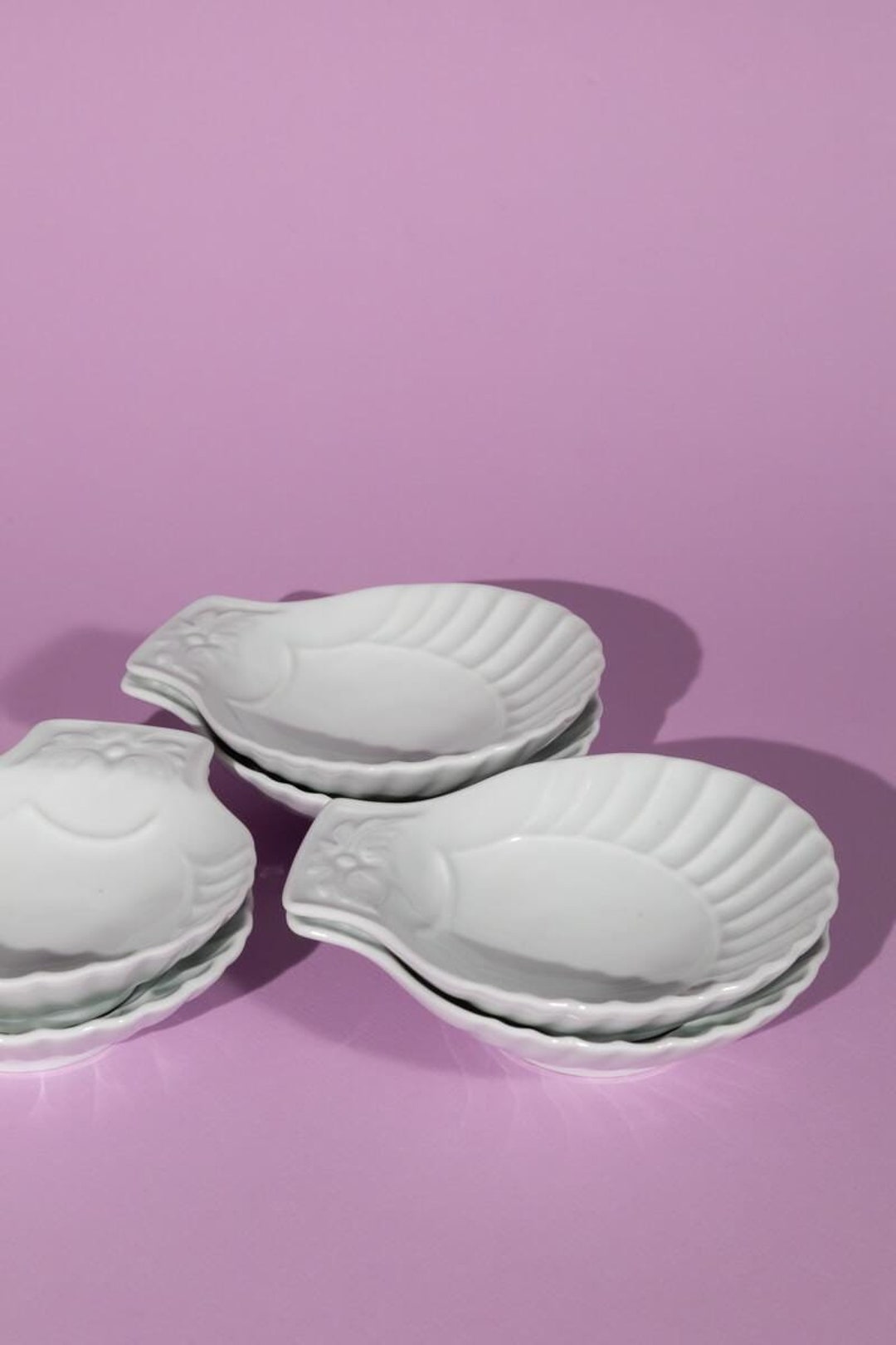 Vintage French Porcelain Shell Dish: Porcelaine Du Reussy Jewelry Plate ...
