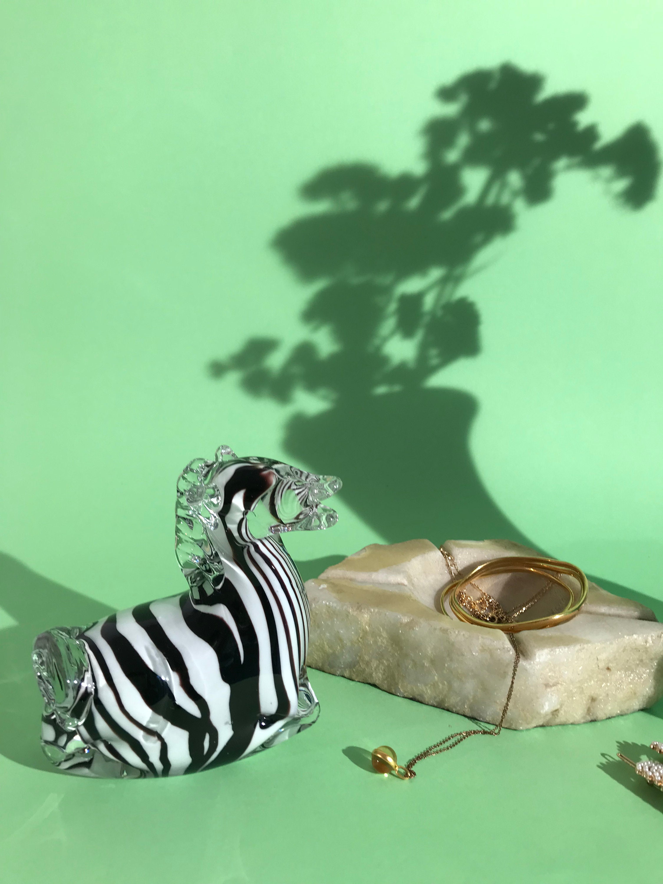 Rare Vintage Mid-century Murano Glass Zebra Figurine, Glass Sculpture ...