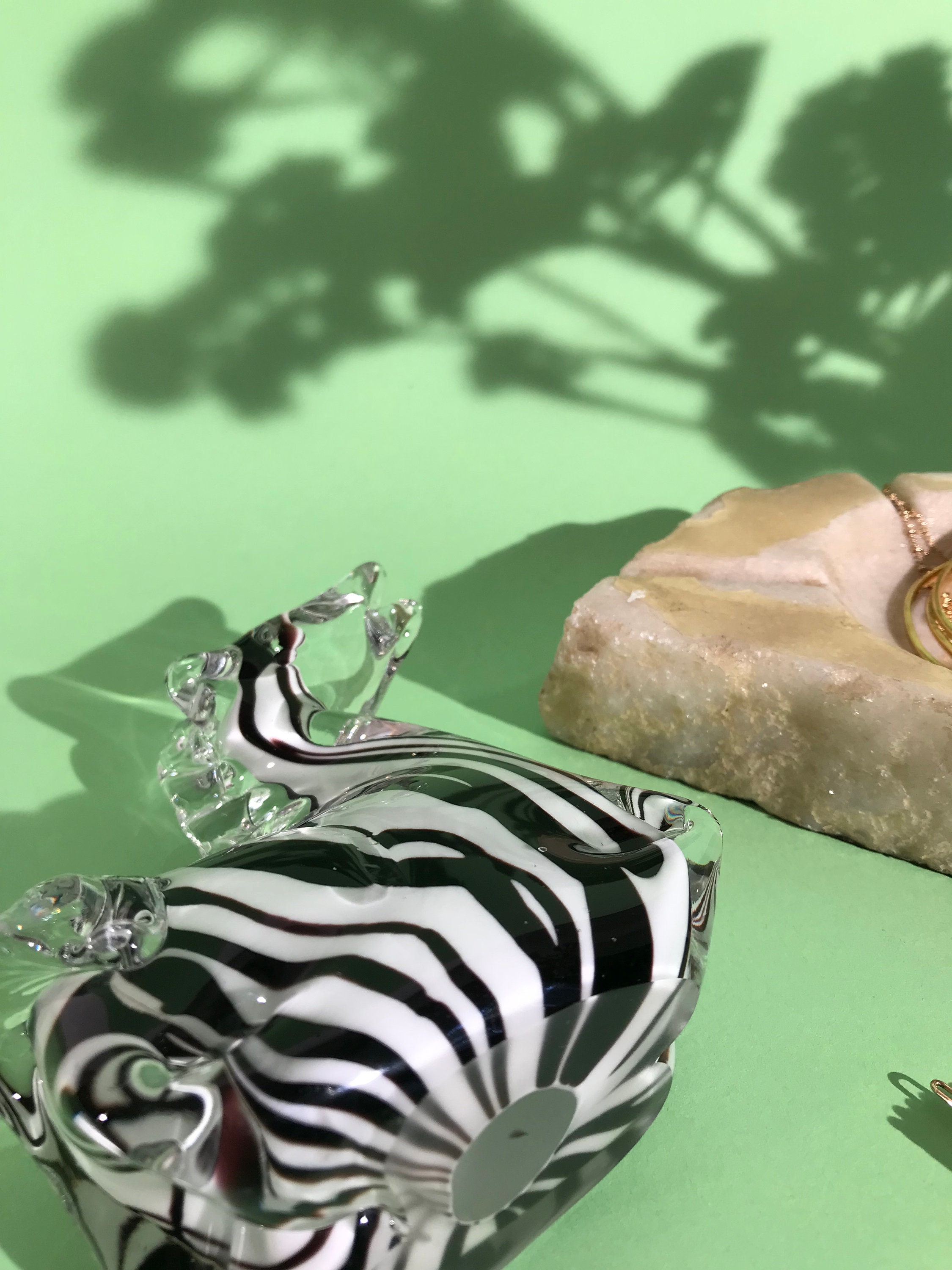 Rare Vintage Mid-century Murano Glass Zebra Figurine, Glass Sculpture ...