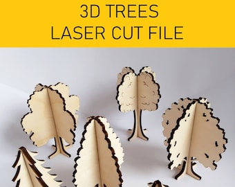 3D Tree Laser Cut SVG File not A Finished Product - Etsy