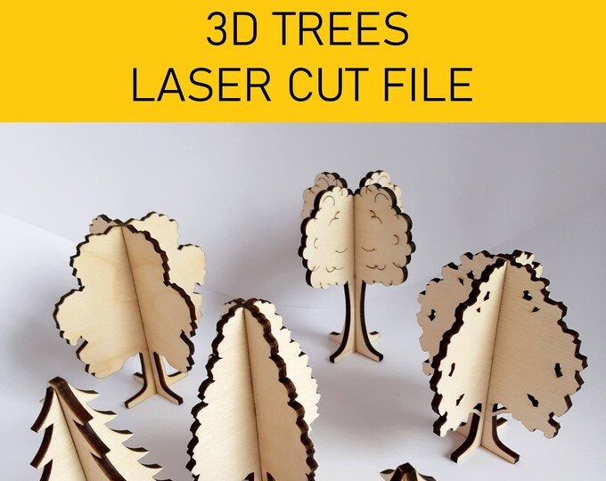 3D Trees, Forest - Laser Cut File - Etsy