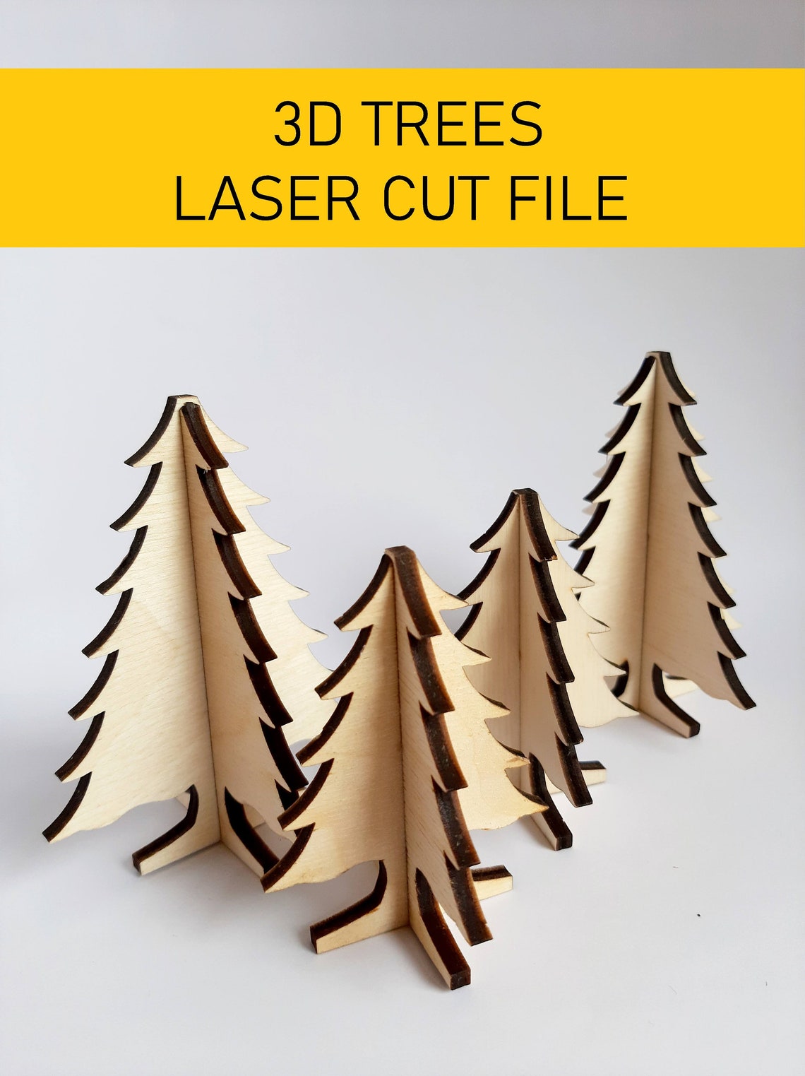 3D Trees, Forest - Laser Cut File - Etsy