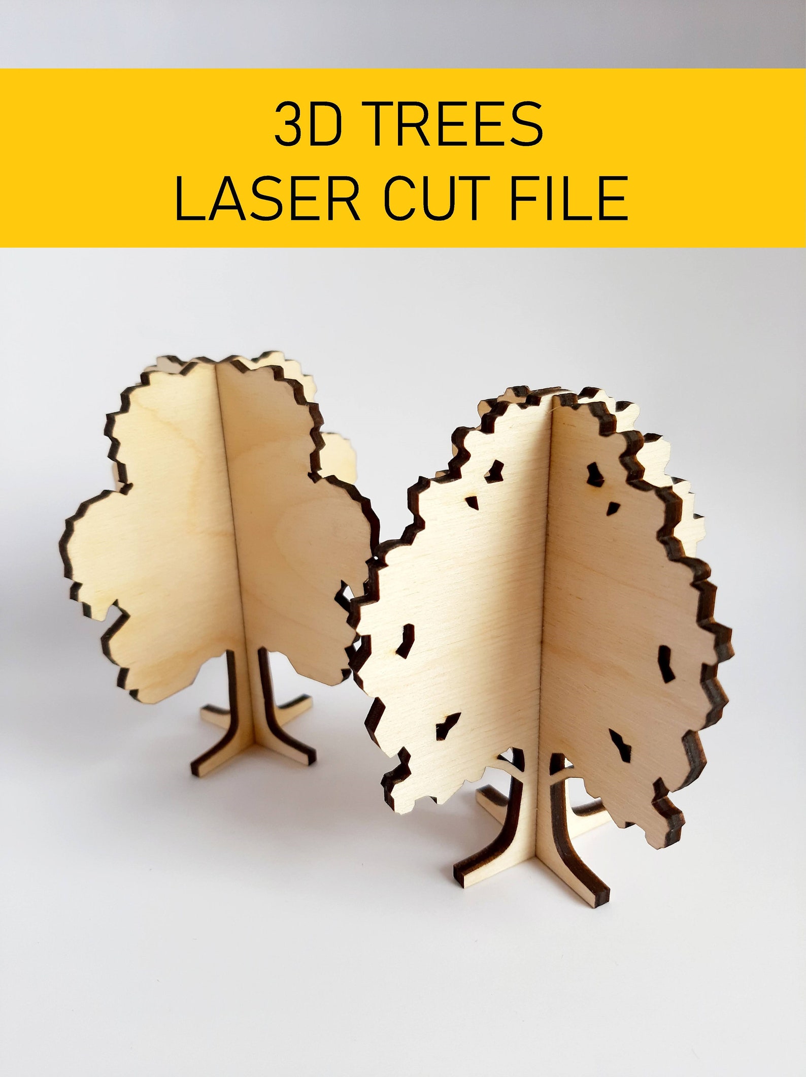 3D Trees, Forest - Laser Cut File - Etsy