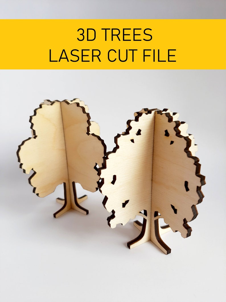 3D Trees, Forest - Laser Cut File - Etsy