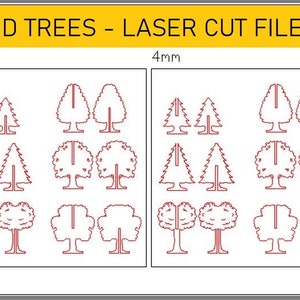 3D Trees, Forest - Laser Cut File - Etsy