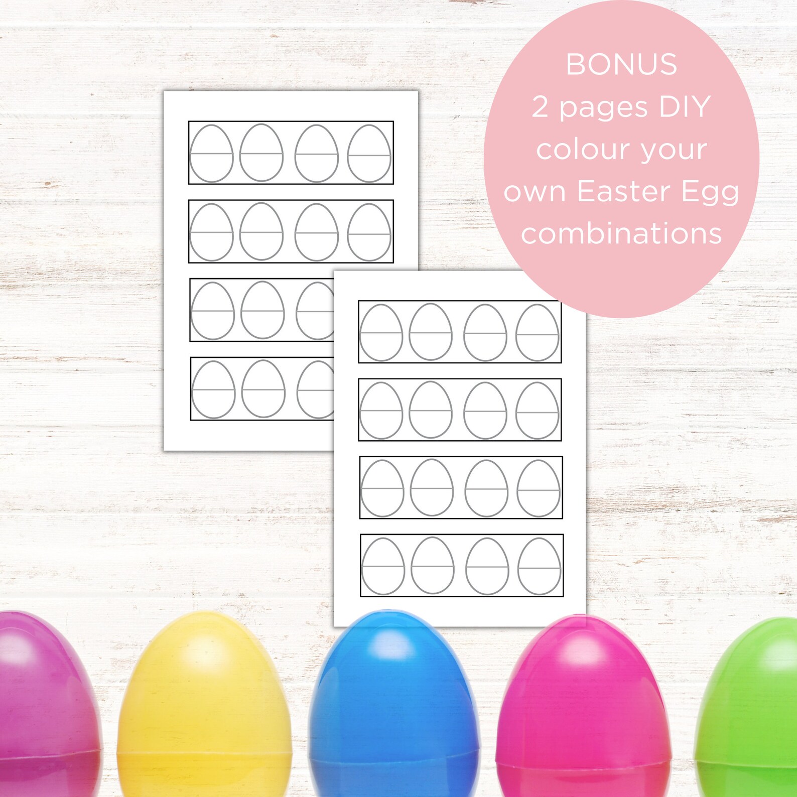Easter Egg Matching Printable Game, DIY Egg Match, Color Matching ...